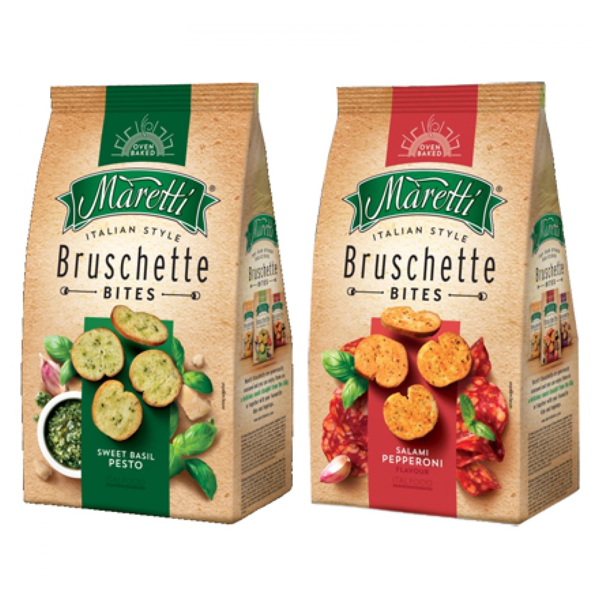 Bruschette Maretti Sweet Basil Pesto und Salami Pepperoni → REGAL